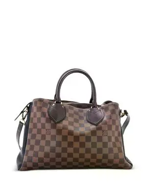 LOUIS VUITTON Normandy Handbag Damier Leather Satchel - Black