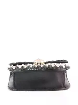Valentino Garavani Glam Lock Beaded Leather Mini Shoulder Bag