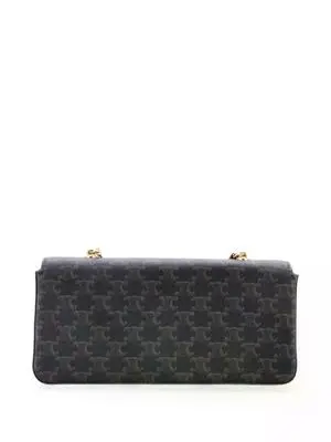 Celine Triomphe Chain Triomphe Coated Canvas Medium Shoulder Bag
