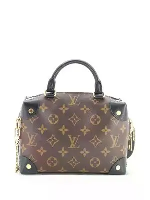 LOUIS VUITTON Monogram Canvas Petite Malle Souple Handbag - Black