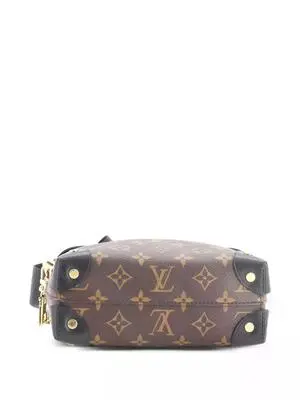 LOUIS VUITTON Monogram Canvas Petite Malle Souple Handbag - Black