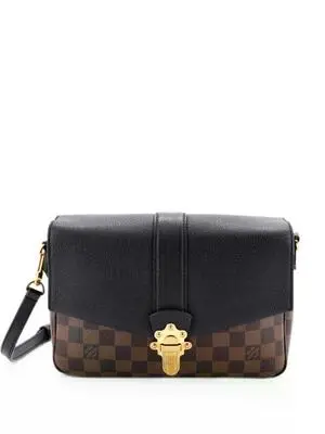 LOUIS VUITTON Clapton Handbag Damier Leather Pm Crossbody Bag - Black