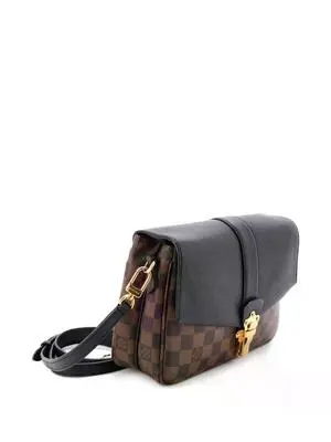 LOUIS VUITTON Clapton Handbag Damier Leather Pm Crossbody Bag - Black