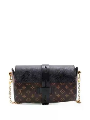 LOUIS VUITTON Glasses Case Handbag Monogram Canvas And Epi Leather Clutch Bag - Black