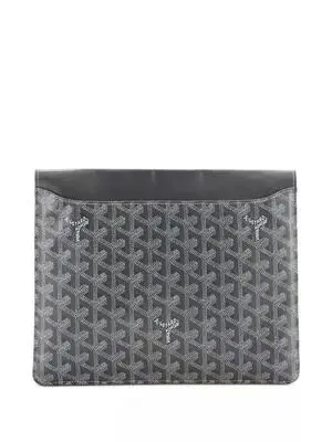 Goyard Camondo Horizontal Ii Coated Canvas Mm Clutch Bag - Grey