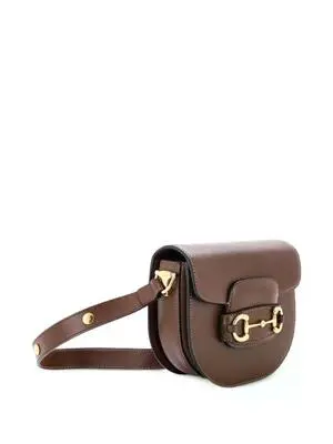 Gucci Horsebit 1955 Leather Mini Crossbody Bag - Brown