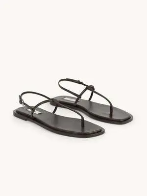 TOTEME T-strap Sandals - Bark