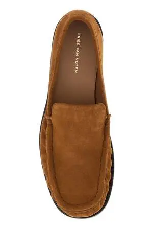 Dries Van Noten Camel Suede Loafers