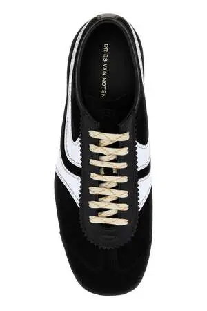 Dries Van Noten Two-tone Leather And Suede Sneakers