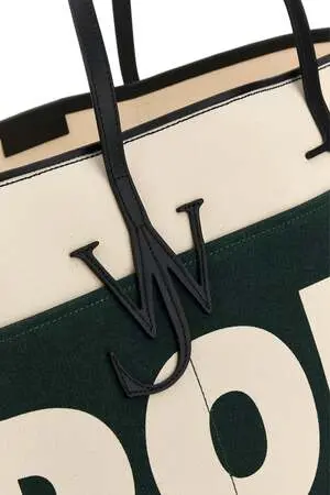 JW Anderson Canvas Anchor Xl Shopping Bag - White