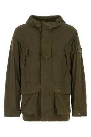 Stone Island Olive Nylon Parka - Green
