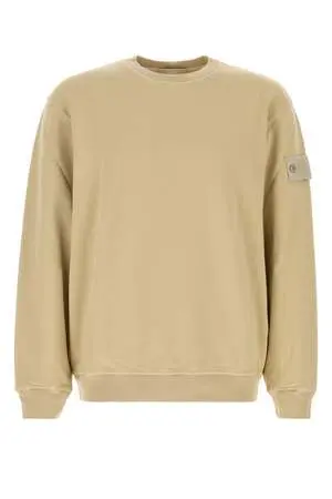 Stone Island Beige Stretch Cotton Sweatshirt