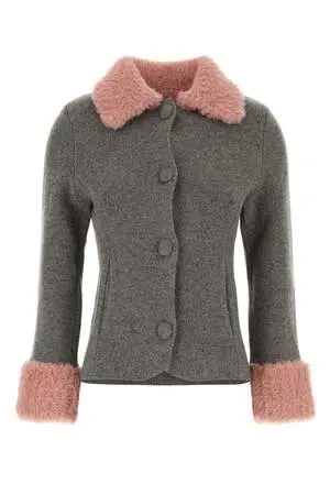 Moschino Melange Wool Blend Cardigan