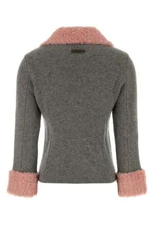 Moschino Melange Wool Blend Cardigan