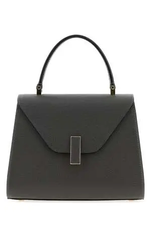 VALEXTRA Charcoal Leather Mini Iside Handbag - Grey