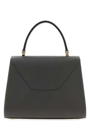 VALEXTRA Charcoal Leather Mini Iside Handbag