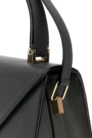 VALEXTRA Charcoal Leather Mini Iside Handbag