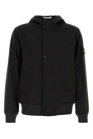 Stone Island Stretch Polyester Jacket - Black