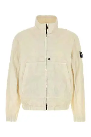 Stone Island Ivory Nylon Jacket - White