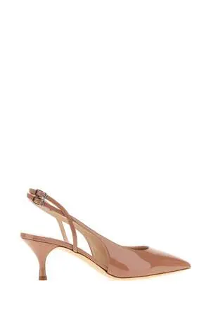 Casadei Antiqued Leather Giulia Pumps