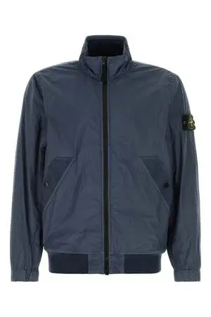 Stone Island Navy Nylon Bomber Jacket