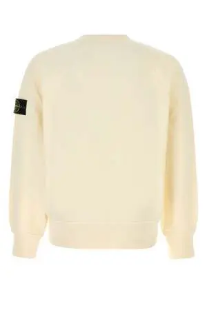 Stone Island Ivory Cotton Sweatshirt