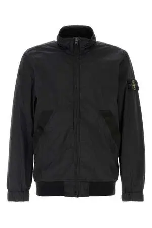 Stone Island Nylon Bomber Jacket - Black