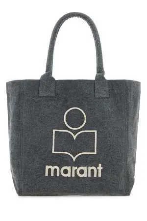 Isabel Marant Étoile Melange Dark Grey Cotton Small Yenky Shopping Bag - Gray