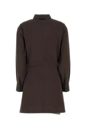Loewe Chocolate Gabardine Mini Dress
