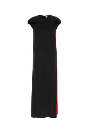 Loewe Satin Maxi Dress - Black