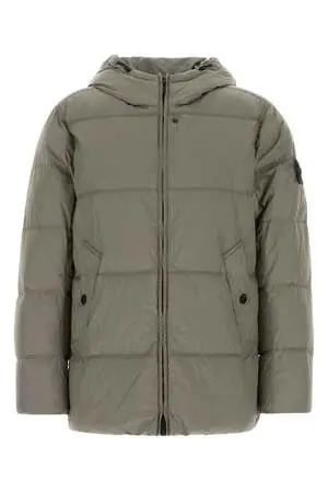 Stone Island Grey Nylon Down Jacket - Gray