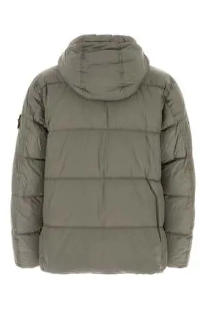 Stone Island Grey Nylon Down Jacket