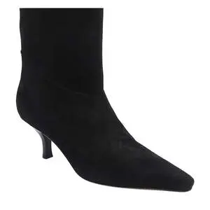 Paris Texas Knee-high Suede Stiletto Heel Boots - Black