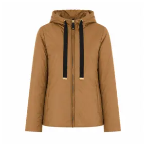 Max Mara Greenh The Cube Padded Jacket With Drip-proof Canvas - Brown
