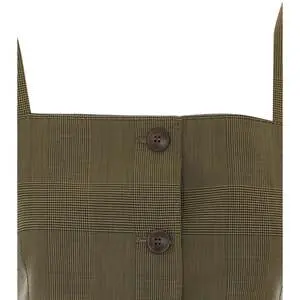 Max Mara Prince Of Wales Print Wool Vest - Green