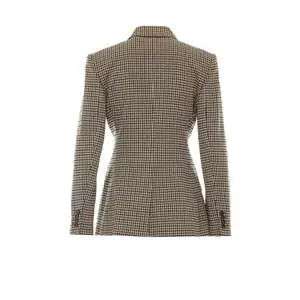 Max Mara Double-breasted Check Print Blazer - Multicolor