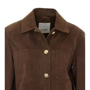 Max Mara Suede Shirt Jacket - Green