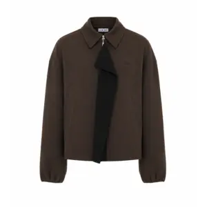Loewe Viscose And Wool Blend Jacket - Brown
