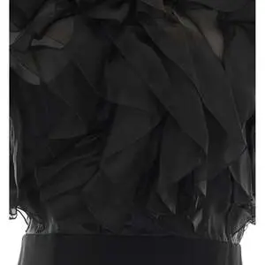 Max Mara Asymmetrical Frilled Dress