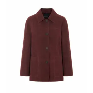 Max Mara Smmastrale Suede Jacket - Red