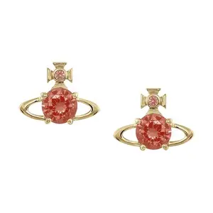VIVIENNE WESTWOOD Reina Earrings With Crystals And Stones - Gold