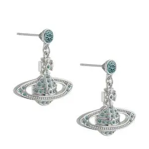VIVIENNE WESTWOOD Mini Bas Relief Drop Earrings With Crystals