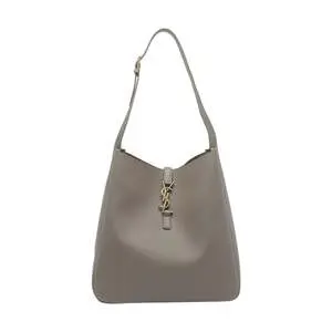 Saint Laurent Large Suede Le 5 A 7 Shoulder Bag - Gray