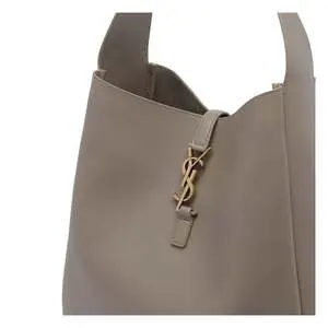 Saint Laurent Large Suede Le 5 A 7 Shoulder Bag - Gray