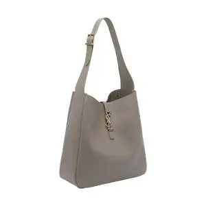 Saint Laurent Large Suede Le 5 A 7 Shoulder Bag - Gray