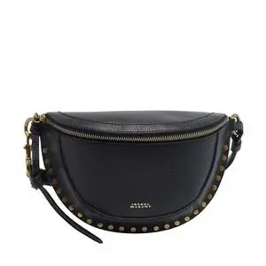 Isabel Marant Étoile Studded Calf Leather Belt Bag - Black