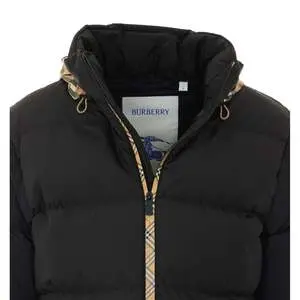 Burberry Snowdon Down Jacket With Checkerboard Ribbon