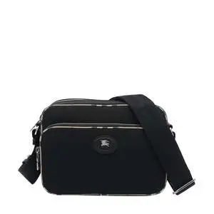 Burberry Check Trim Crossbody Bag - Black