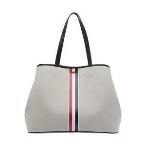 Thom Browne Rwb Stripe Tool Tote Bag - Gray