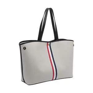 Thom Browne Rwb Stripe Tool Tote Bag - Gray